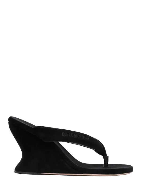 Balenciaga Wedge Sandals - Black