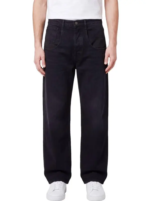 MAISON MARGIELA Mid-rise Straight-leg Cotton Denim Jeans - Charcoal