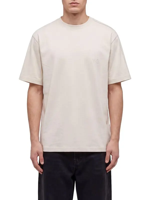 Y3 Relaxed Fit Cotton Jersey T-shirt With 3-stripes Logo - White
