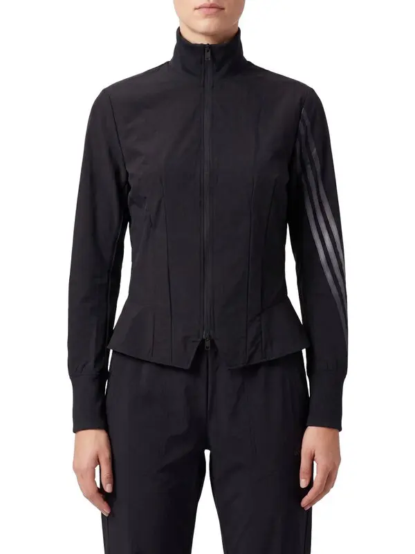 Y3 Zip-up Peplum Sweater - Black