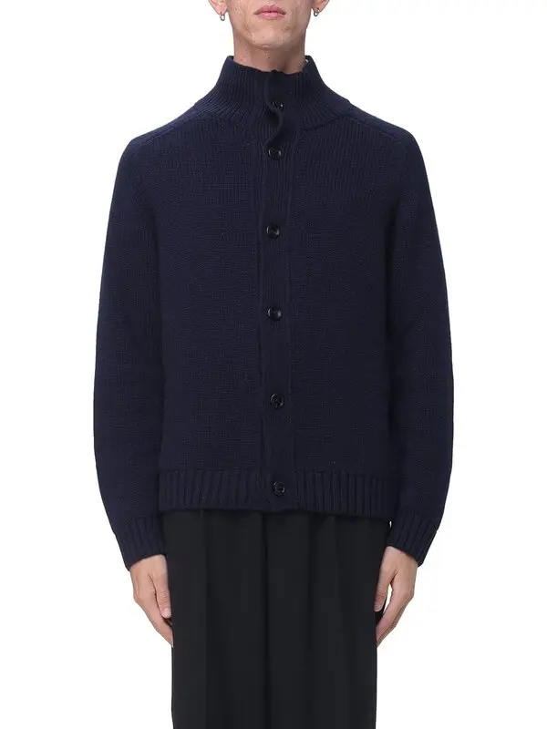TOM FORD Pure Cashmere Turtleneck Cardigan - Blue