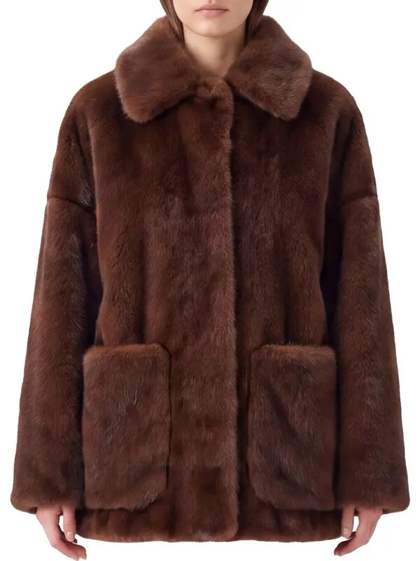 Herno Fur Coat - Dark