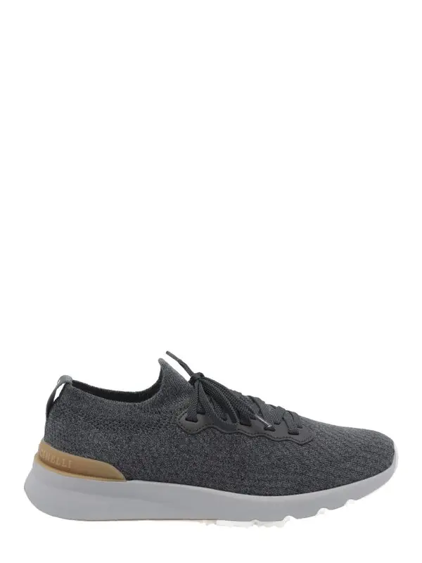 Brunello Cucinelli Knit Low-top Sneakers - Grey