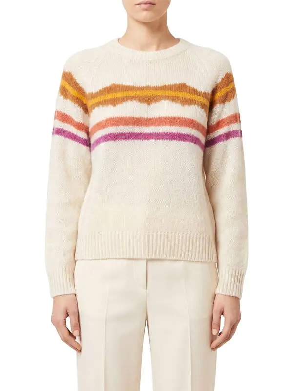 Isabel Marant Étoile Striped Mohair And Wool-blend Crewneck Jumper - Ecru