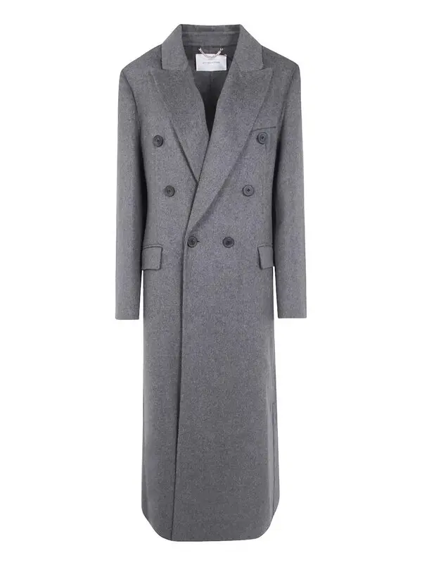 Victoria Beckham Double Breasted Coat - Grey