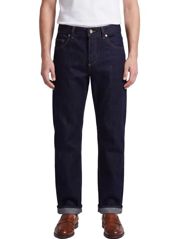 Dolce & Gabbana Regular Fit Straight-leg Jeans In Cotton Denim - Blue