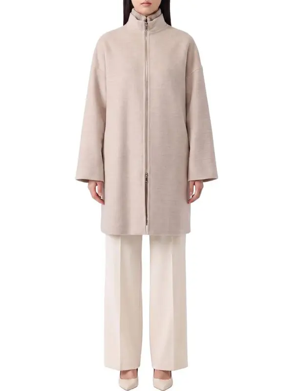 Fabiana Filippi Zip Up Coat - Beige