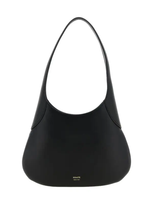 Khaite Joan Smooth Calfskin Leather Shoulder Bag - Black