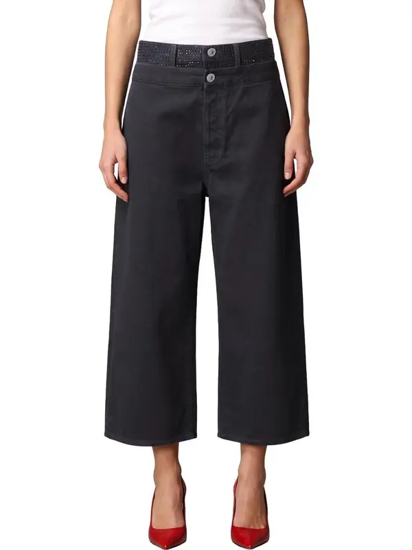 Attico Wide Leg Jeans - Black