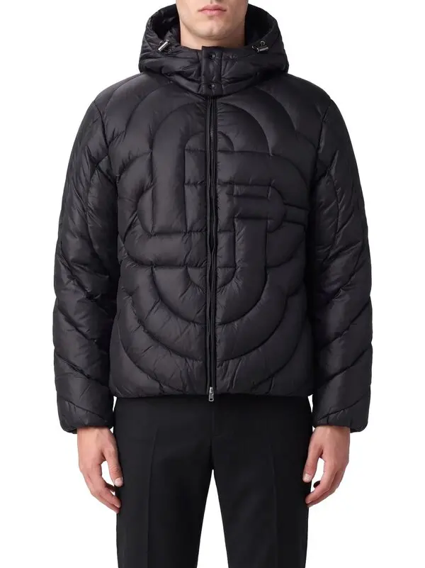 Casablanca Short Quilted Nylon Down Jacket With Detachable Hood - Black