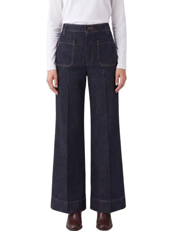 Victoria Beckham Wide Leg Jeans - Blue