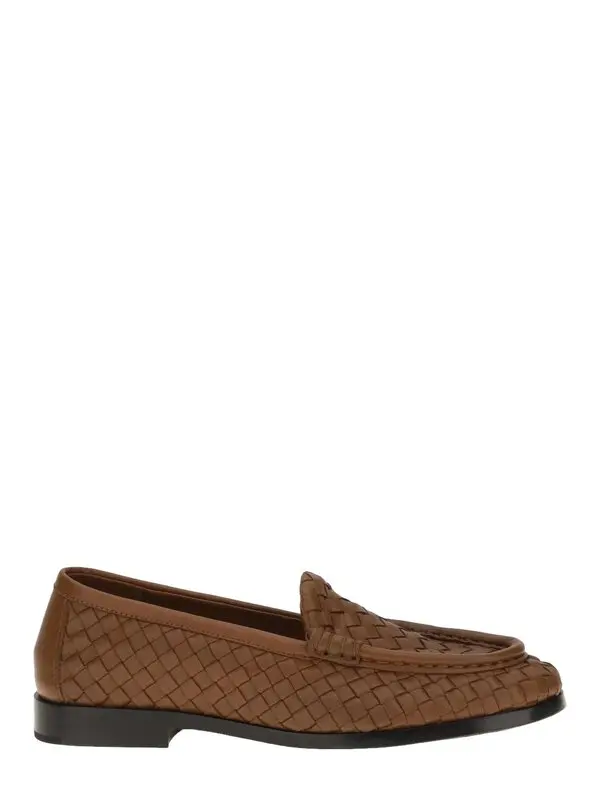 Bottega Veneta Woven Loafers - Brown