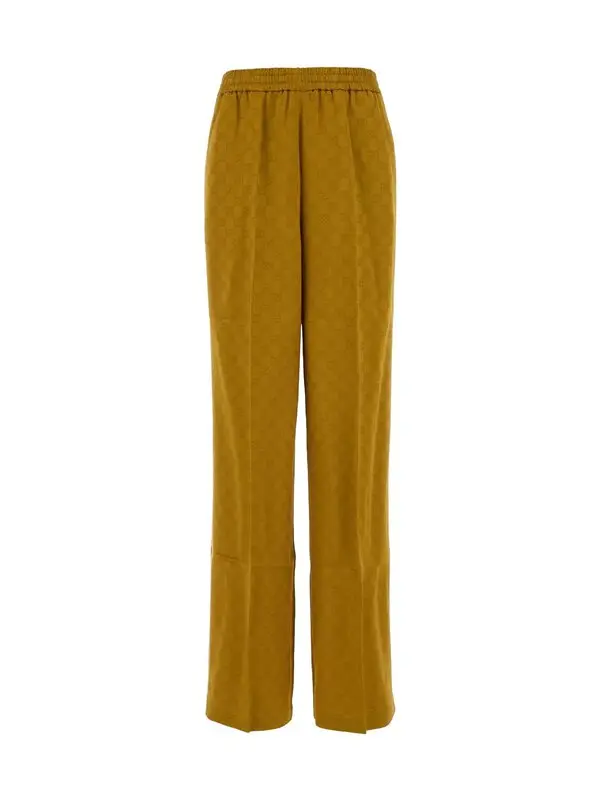 Gucci Mustard Jacquard Joggers - Yellow