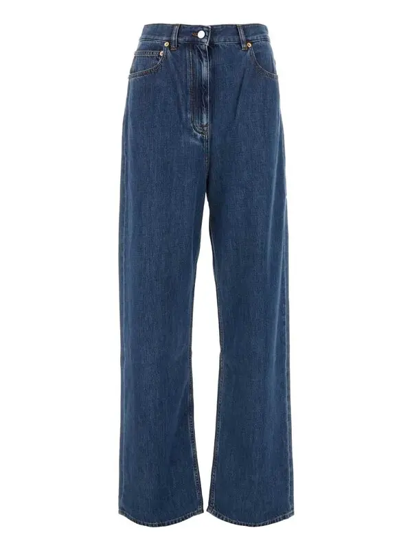 Valentino Garavani Denim Wide-leg Jeans - Blue