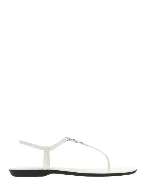 Gucci Lambskin Leather Sandals - White