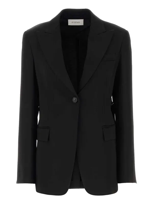 Sportmax Viscose Novella Blazer - Black