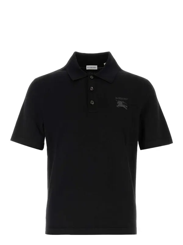 Burberry Wool Polo Shirt - Black