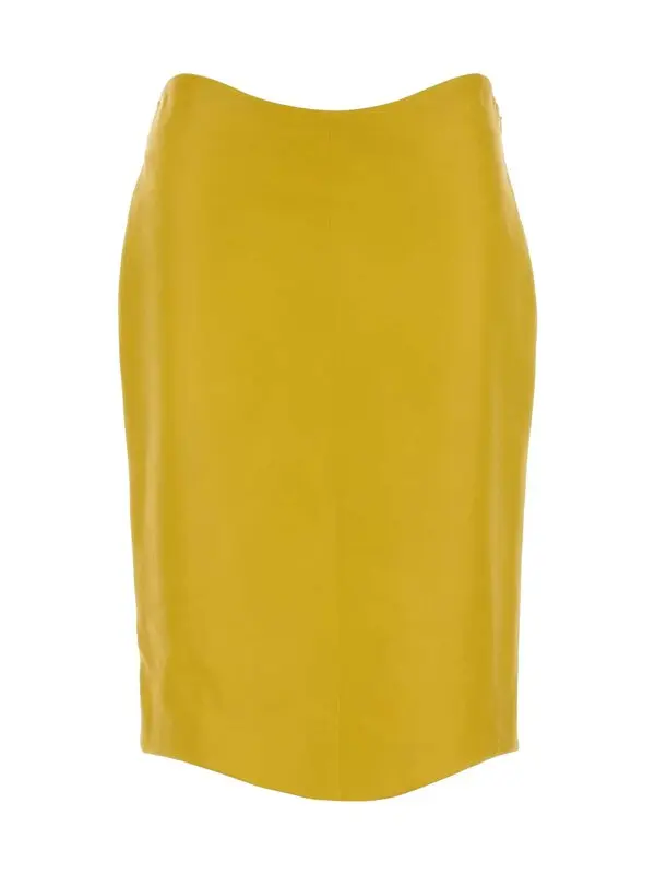 Alaïa Leather Skirt - Yellow