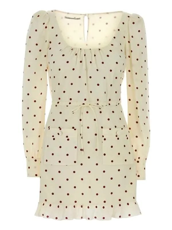 Alessandra Rich Printed Silk Mini Dress - Multicolor