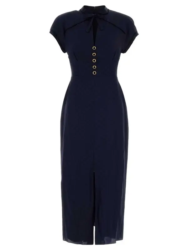 Alessandra Rich Silk Dress - Blue
