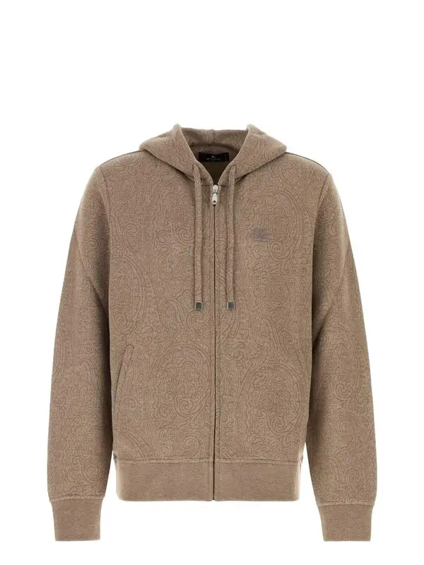 Etro Printed Jersey Sweatshirt With Drawstring Hood - Multicolor