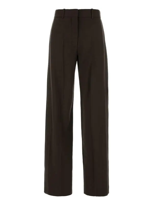 Loewe Wool Blend Chocolate Trousers - Brown