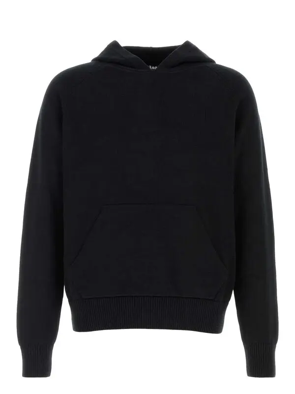 Palm Angels Cotton Oversize Sweatshirt - Black