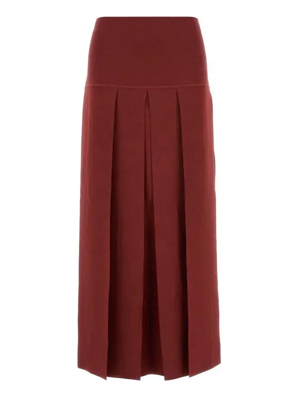 Alaïa Stretch Viscose Blend Skirt - Red