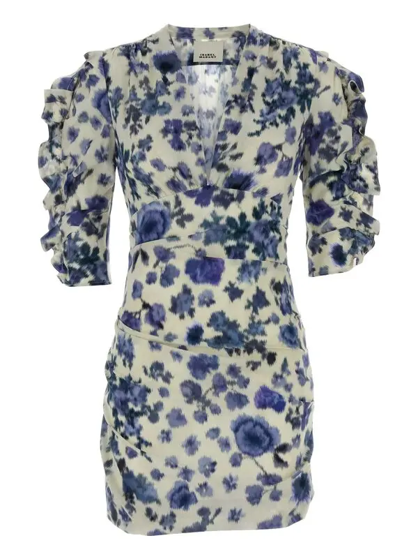 Isabel Marant Étoile Printed Stretch Silk Doris Mini Dress - Multicolor