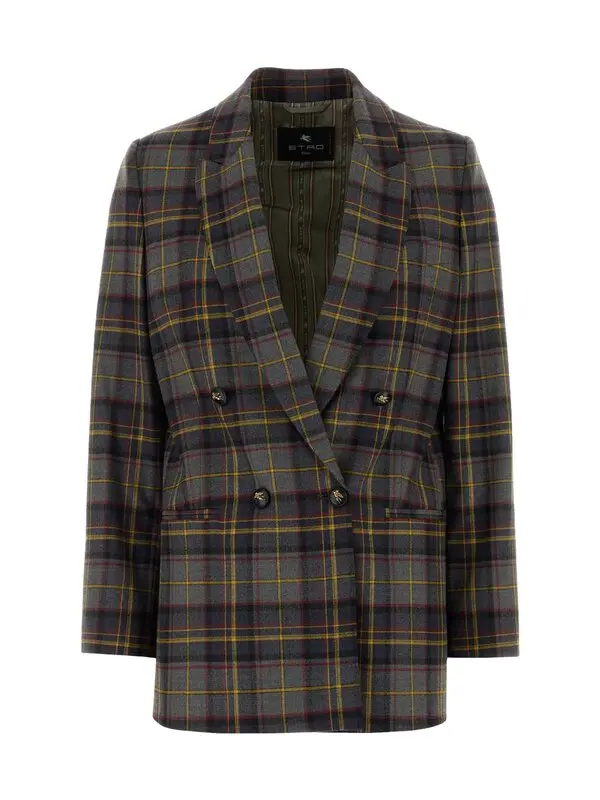 Etro Embroidered Stretch Wool Blazer - Multicolor