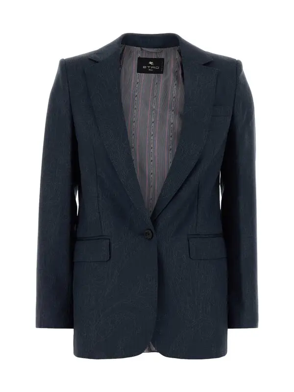 Etro Wool Blazer - Blue
