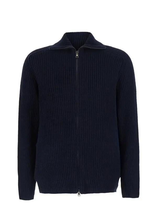 Tagliatore Full Zip Hoodie Blue - Multicolor