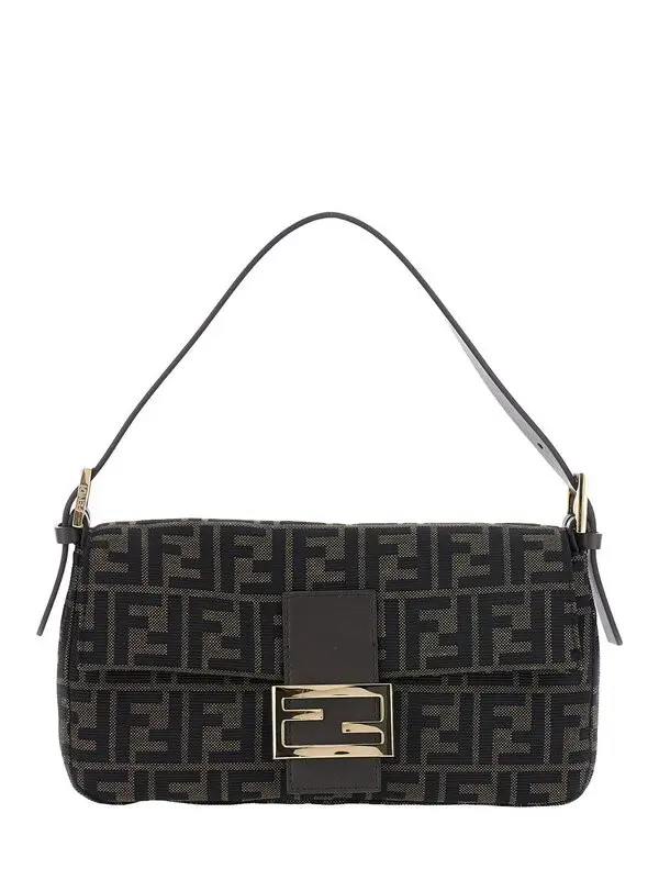 Fendi Baiguette Ff Jacquard - Brown