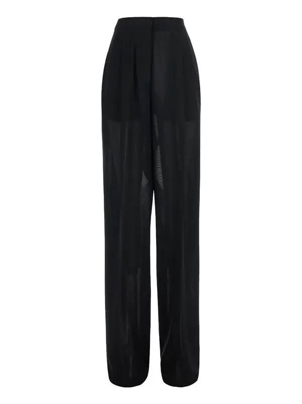 TOM FORD Light Virgin Wool High-waist Tailored Tuxedowide Leg Pleated Straight Pants - Multicolor