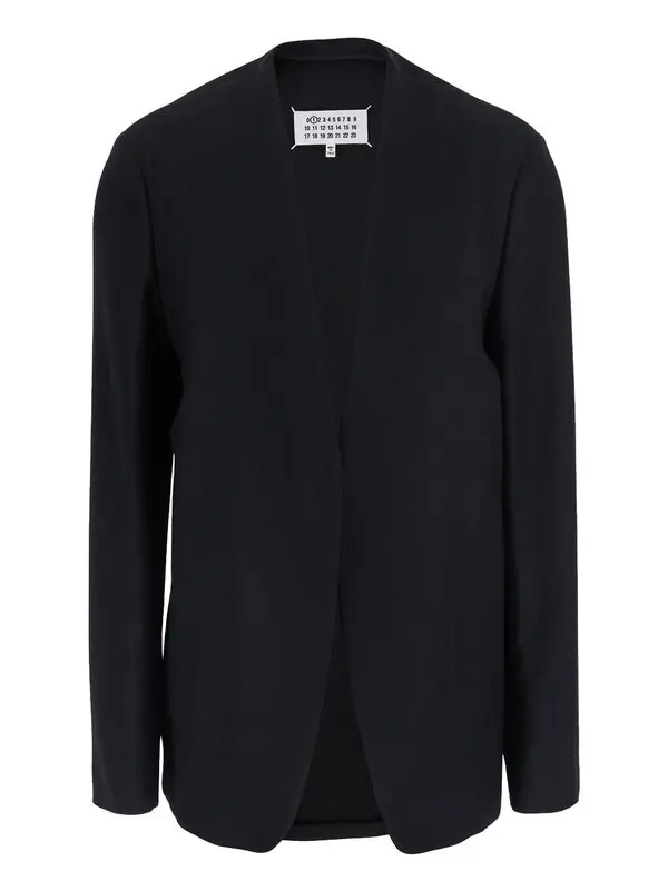 MAISON MARGIELA Jacket With Collar And Long Sleeves In Black Virgin Wool For - Multicolor