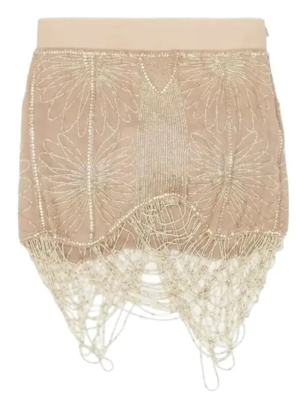 Attico Mini Skirt - Silver