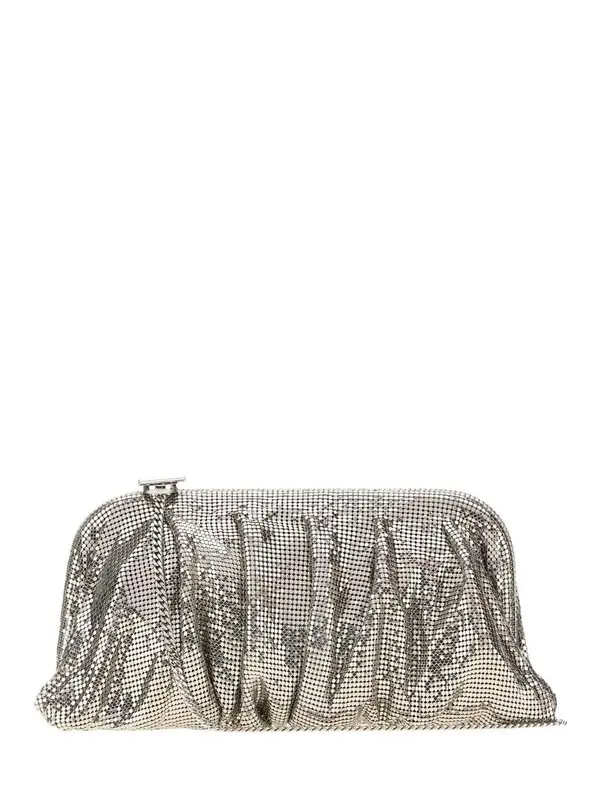 Benedetta Bruzziches Metal Knit Large Venus Clutch - Silver