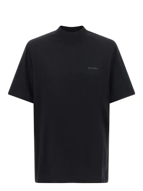 Attico Mock-neck T-shirt - Black