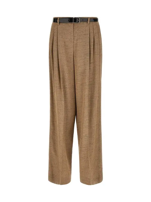 Dolce & Gabbana Tweed Effect Trousers - Cream