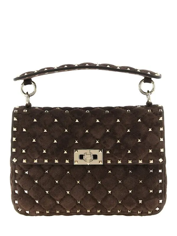 Valentino Garavani Rockstud Spike Mediium' Crossbody Bag - Brown