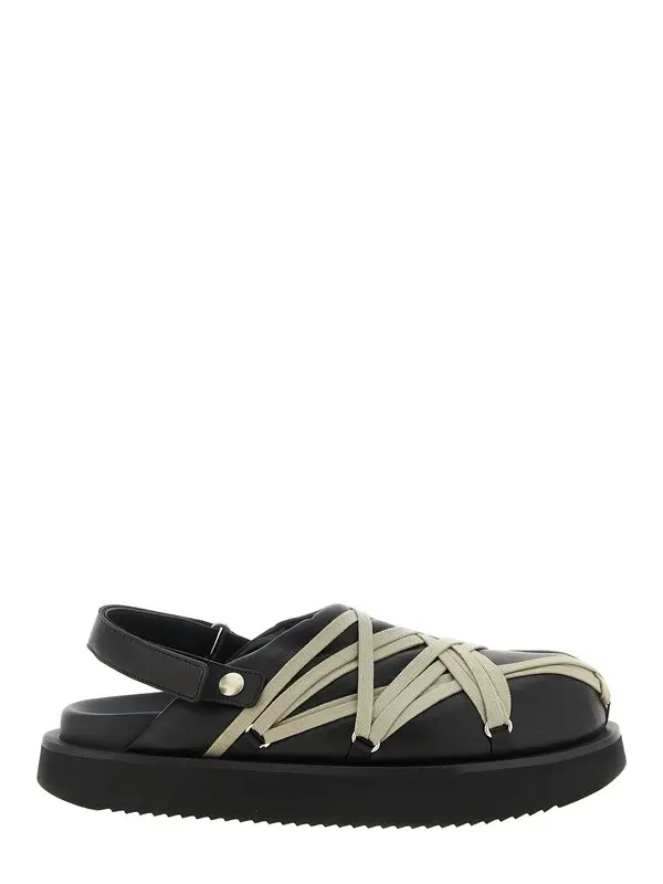 Rick Owens Padded Megalace Platform Sabots - Black