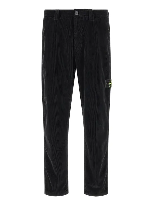 Stone Island 3100059 Corduroy Cotton Trousers - Black