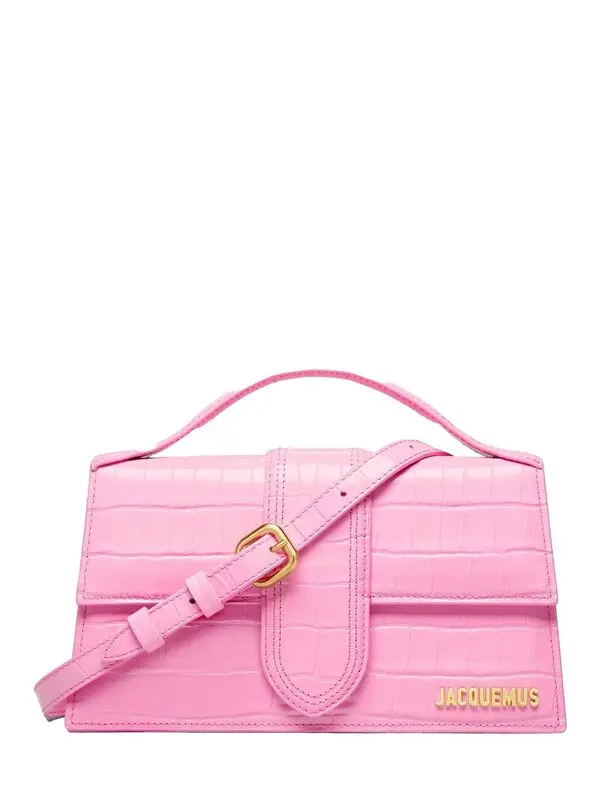 Jacquemus Le Grand Bambino Bag In Croc-effect Leather - Pink