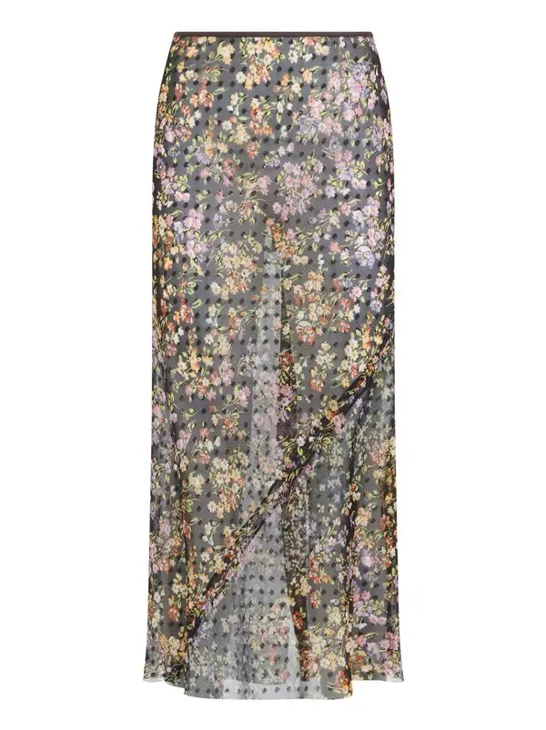 Dries Van Noten Sati Midi Skirt - Red