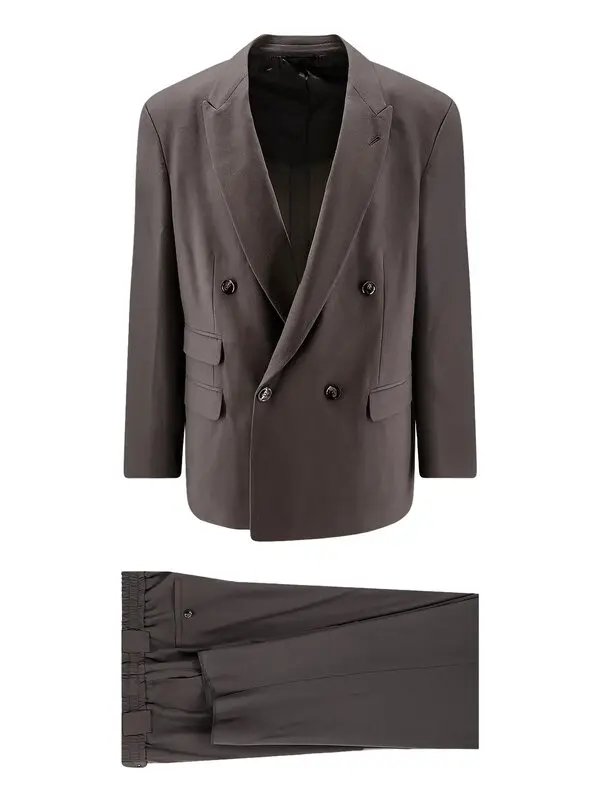 Giorgio Armani Oversized Fluid Virgin Wool Suit - Blue