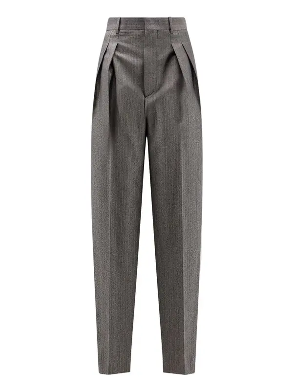 Bottega Veneta Wool And Mohair Pinstriped Trousers - Multicolor
