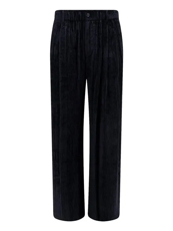 Giorgio Armani Corduroy Wide Leg Trousers - White