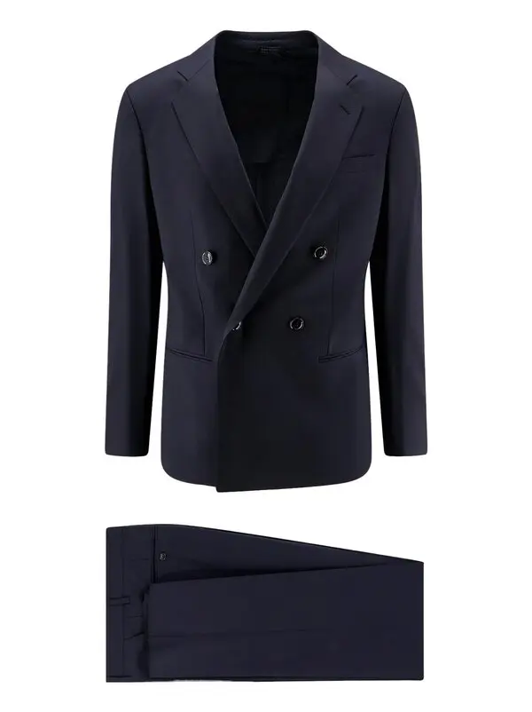 Giorgio Armani Slim Lightweight Virgin Wool Suit - Black