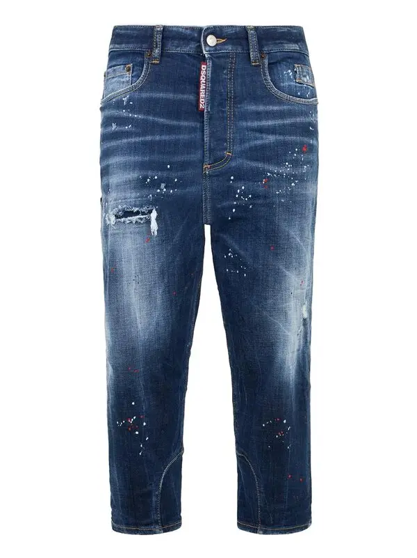 Dsquared2 Medium Red Spots Wash Baby Carpenter Jeans - Blue