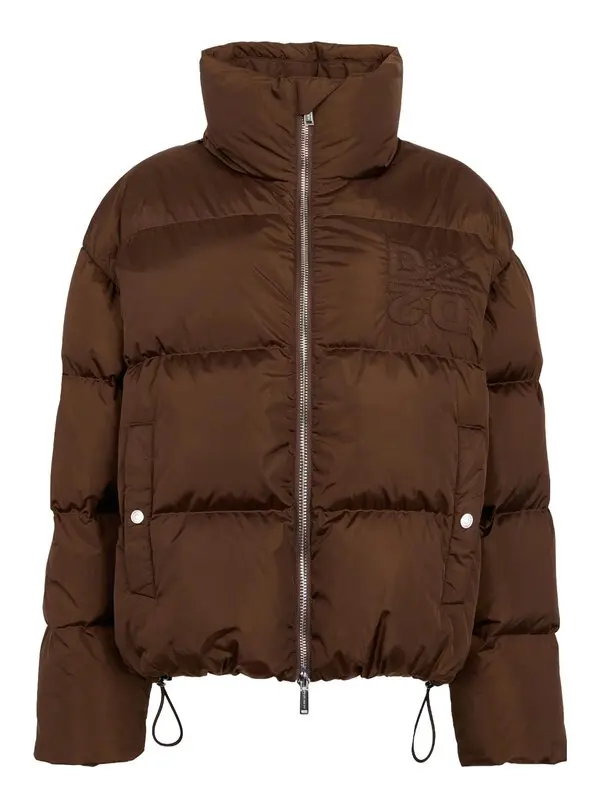 Dsquared2 Upside Down Puffer Jacket With High Neck - Brown